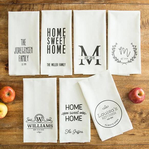 Personalized Farmhouse Kitchen Tea Towels